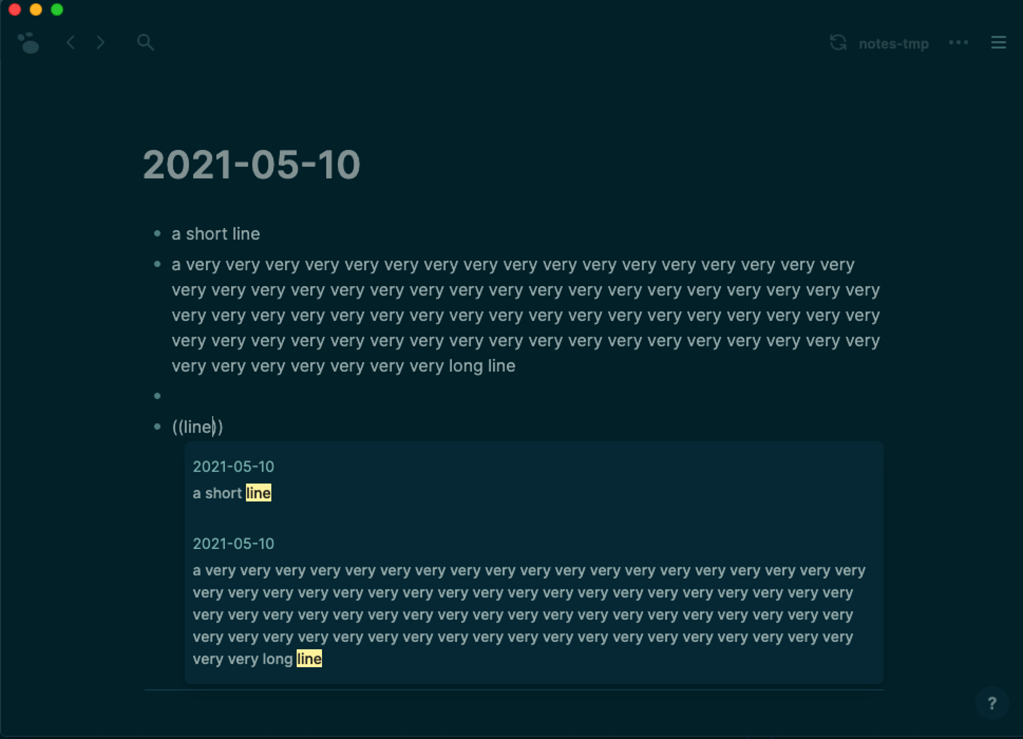 Show block reference search hints better - Feature Requests - Logseq