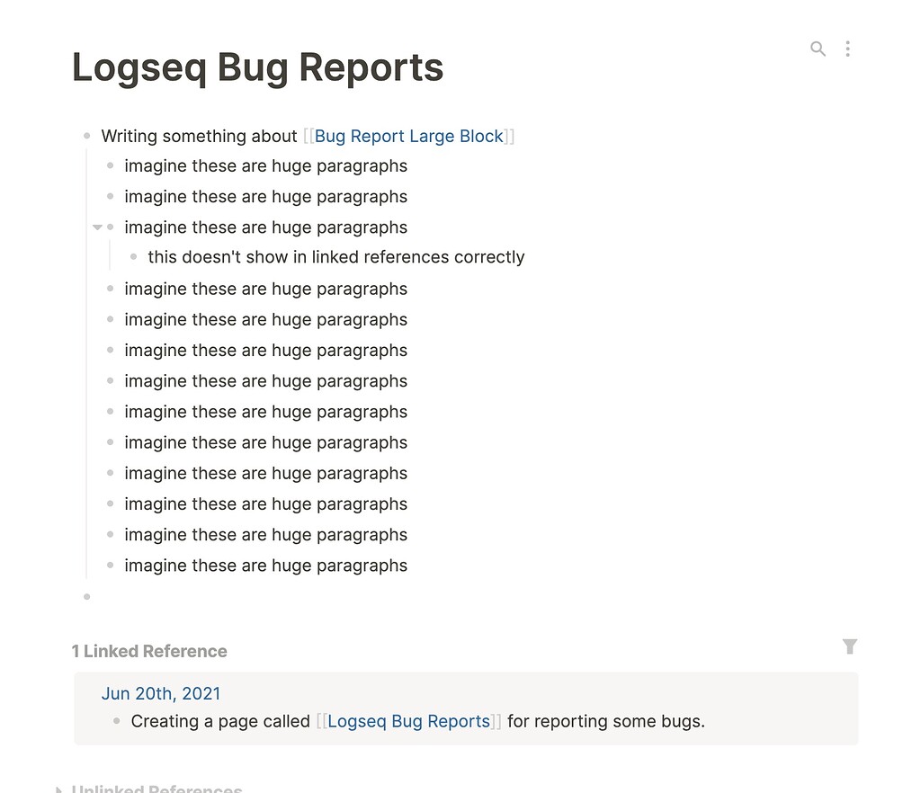 Feature Request - Don't show children of linked reference in linked references section - Feature ...