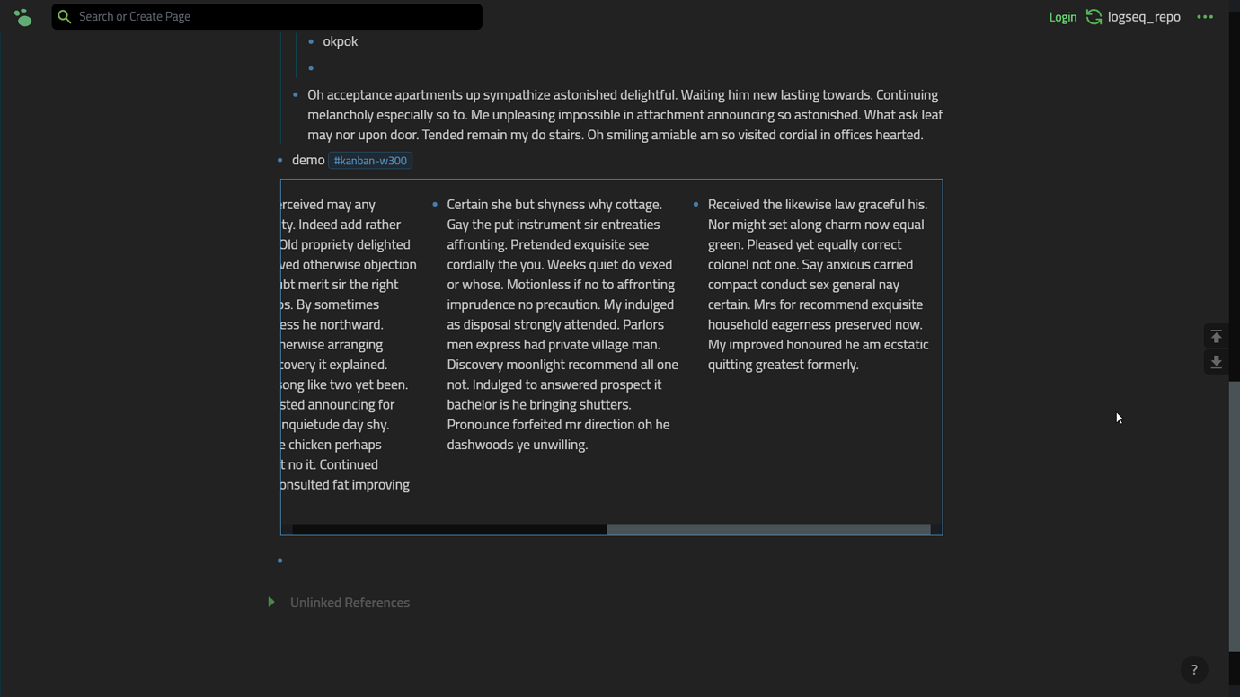 [css] trigger columns/kanban view with tags - General - Logseq