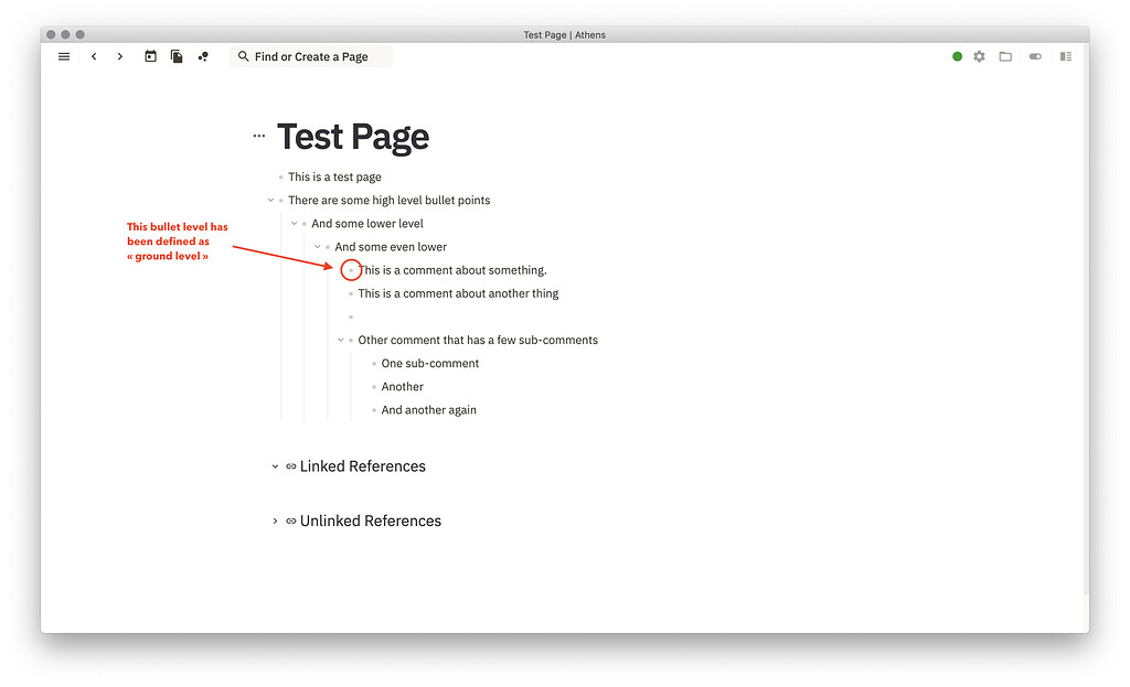 Ability to select a block as "ground level" on a page - Feature Requests - Logseq