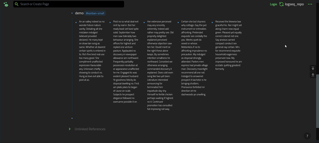[css] trigger columns/kanban view with tags - General - Logseq