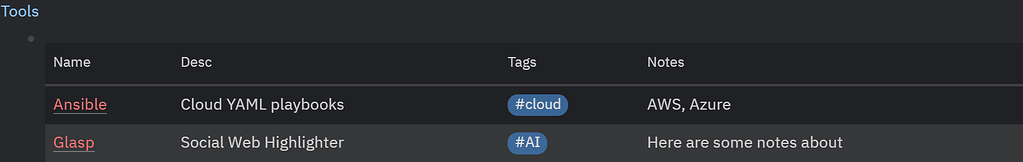 Filtering Logseq Tables - Questions & Help - Logseq