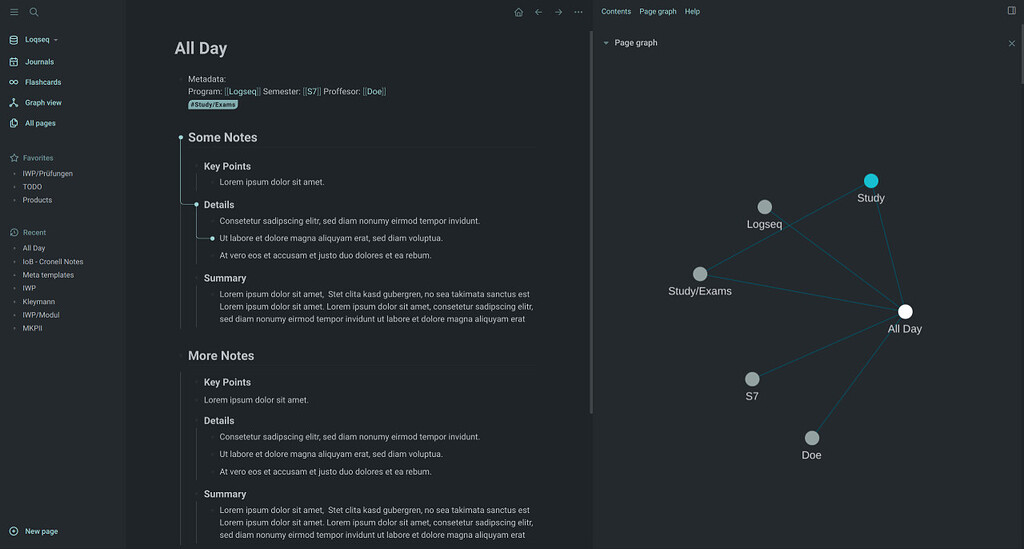 All Day Theme - Best Theme? - Look what I built - Logseq