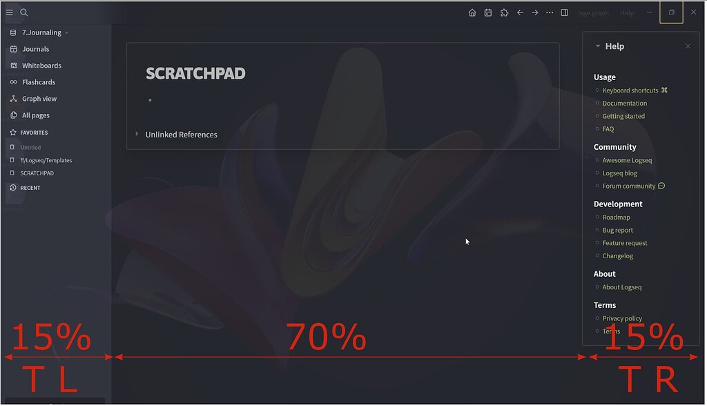 UX Improvement: Toggle Right Wide? - Feature Requests - Logseq