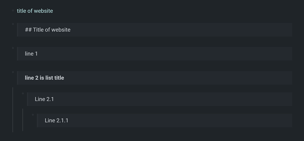 Multi level itemize inside a quote - Questions & Help - Logseq