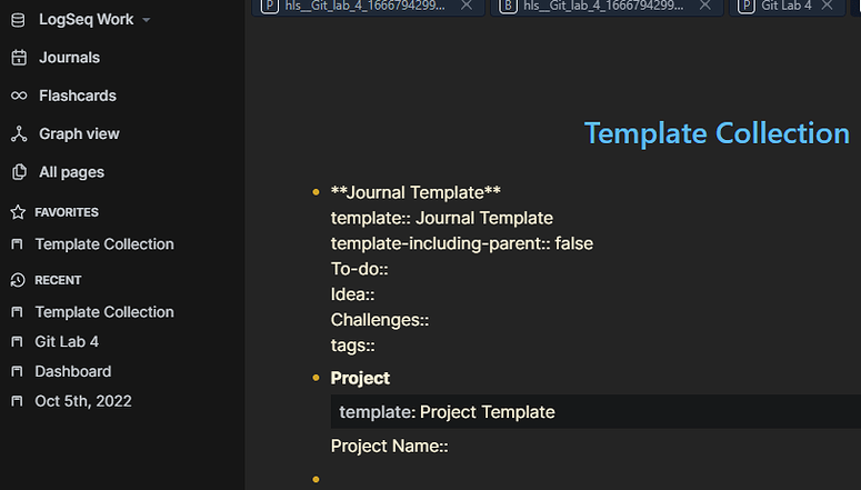 Default template for Journal - Questions & Help - Logseq