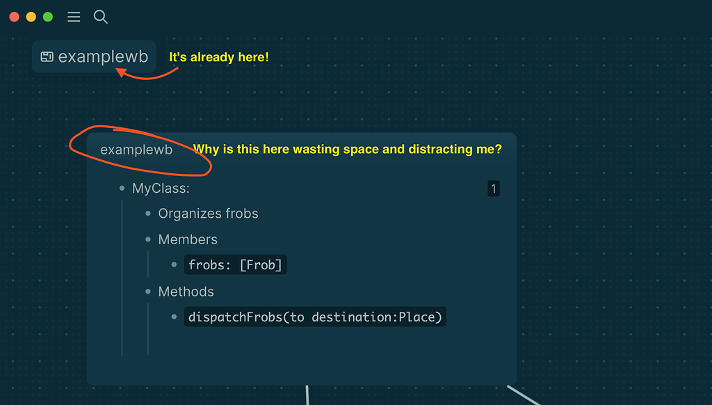 How to hide whiteboard name in expanded whiteboard blocks? - Questions & Help - Logseq