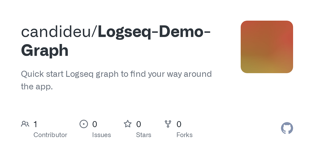Learn Logseq → Getting Started Demo Graph for Beginners - Download Link - Look what I built - Logseq