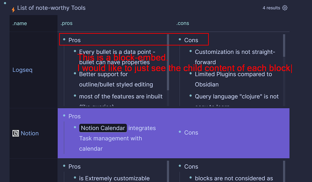 Block Reference or Embed - only the immediate child blocks of a block - Questions & Help - Logseq