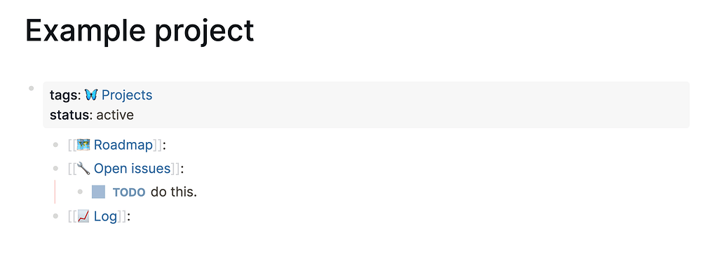 Advanced query to search TODOs in active projects - Queries - Logseq