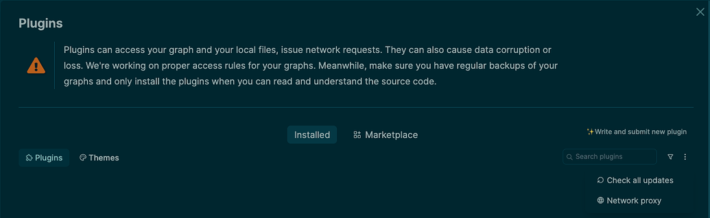 Getting Started With Plugins - Customization - Logseq