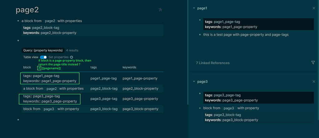Query Table View Display The Page Title When Block Result Is A Page Property Block Archive