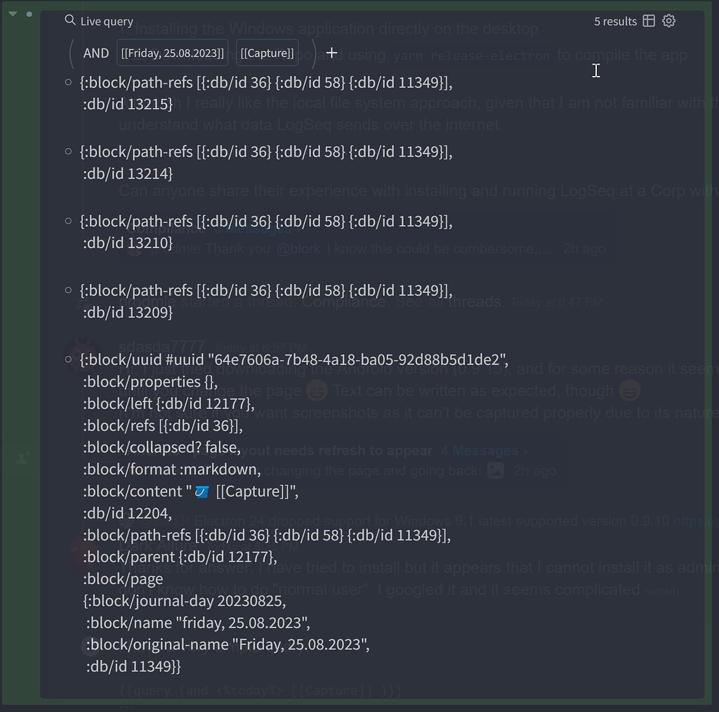 How to intentionally obtain internal Logseq Block Data (something like the picture attached with ...