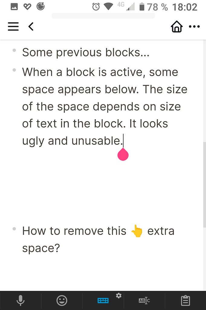 How To Remove Extra Space Below Active Block On Mobile ions