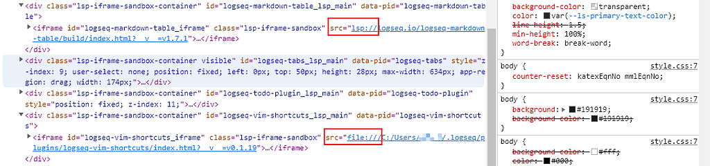 Is any one known why plugin iframe is using "lsp" protocol? - Customization - Logseq