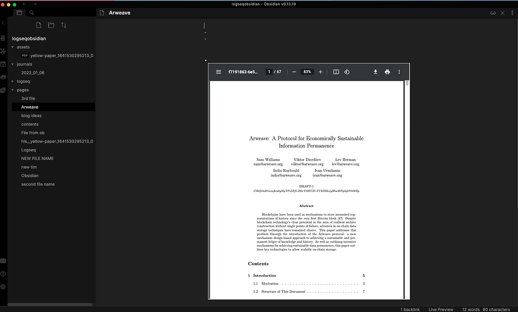 Logseq & Obsidian together - Super ugly PDF embed/annotations on ...