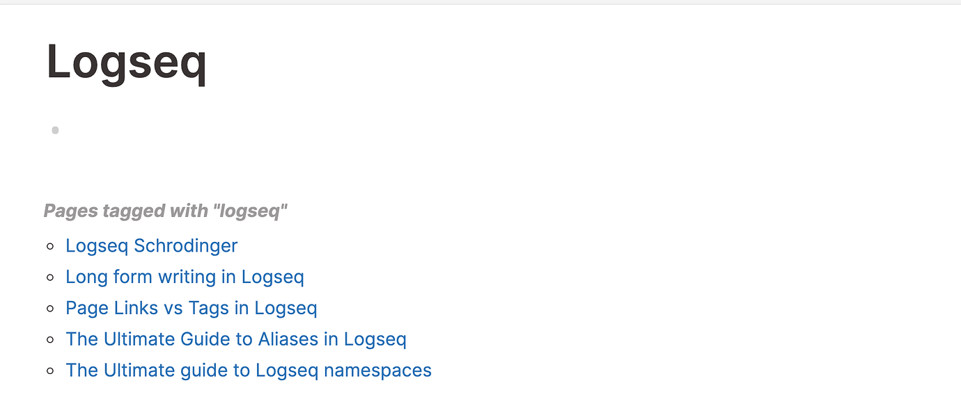 The difference between [[page links]], #tags, and properties:: - Documentation - Logseq