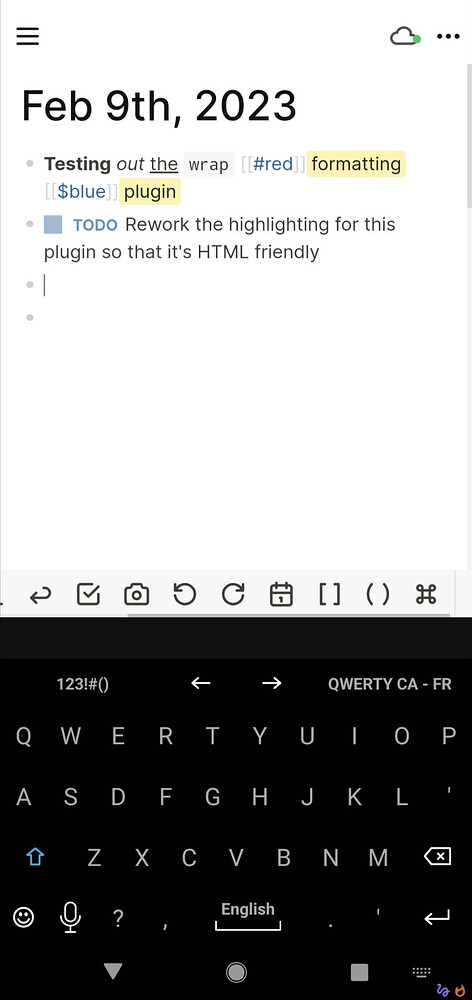 More options for text formatting (bold, strikethrough, underline, etc.) - Feature Requests - Logseq