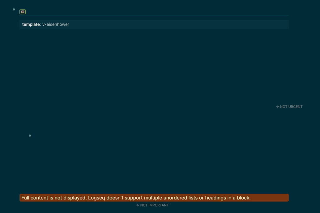 [css+template] eisenhower matrix - Look what I built - Logseq
