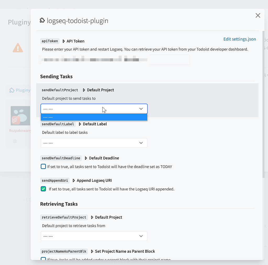 Todoist plugin configuration - Questions & Help - Logseq