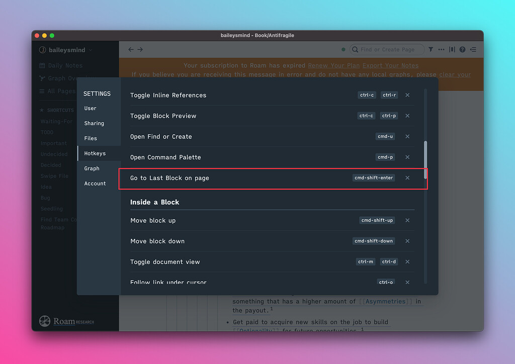 Add Shortcut To Go To The Last Block On The Page Feature Requests