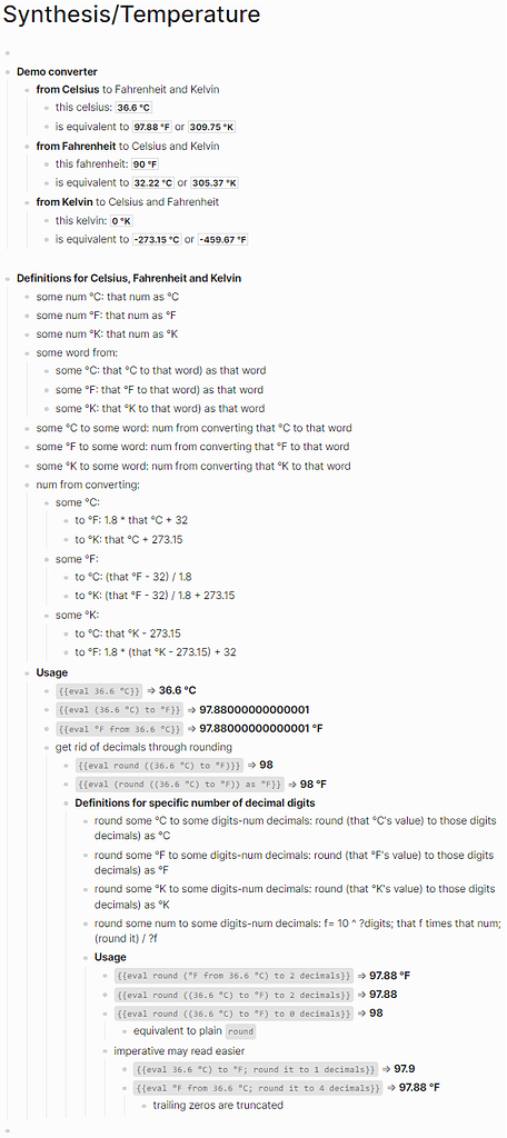Synthesis/Temperature - Conversions among Celsius, Fahrenheit, Kelvin - Synthesis - Logseq