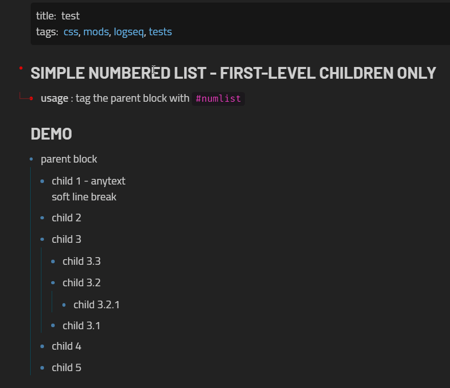 css Numbered Lists Look What I Built Logseq