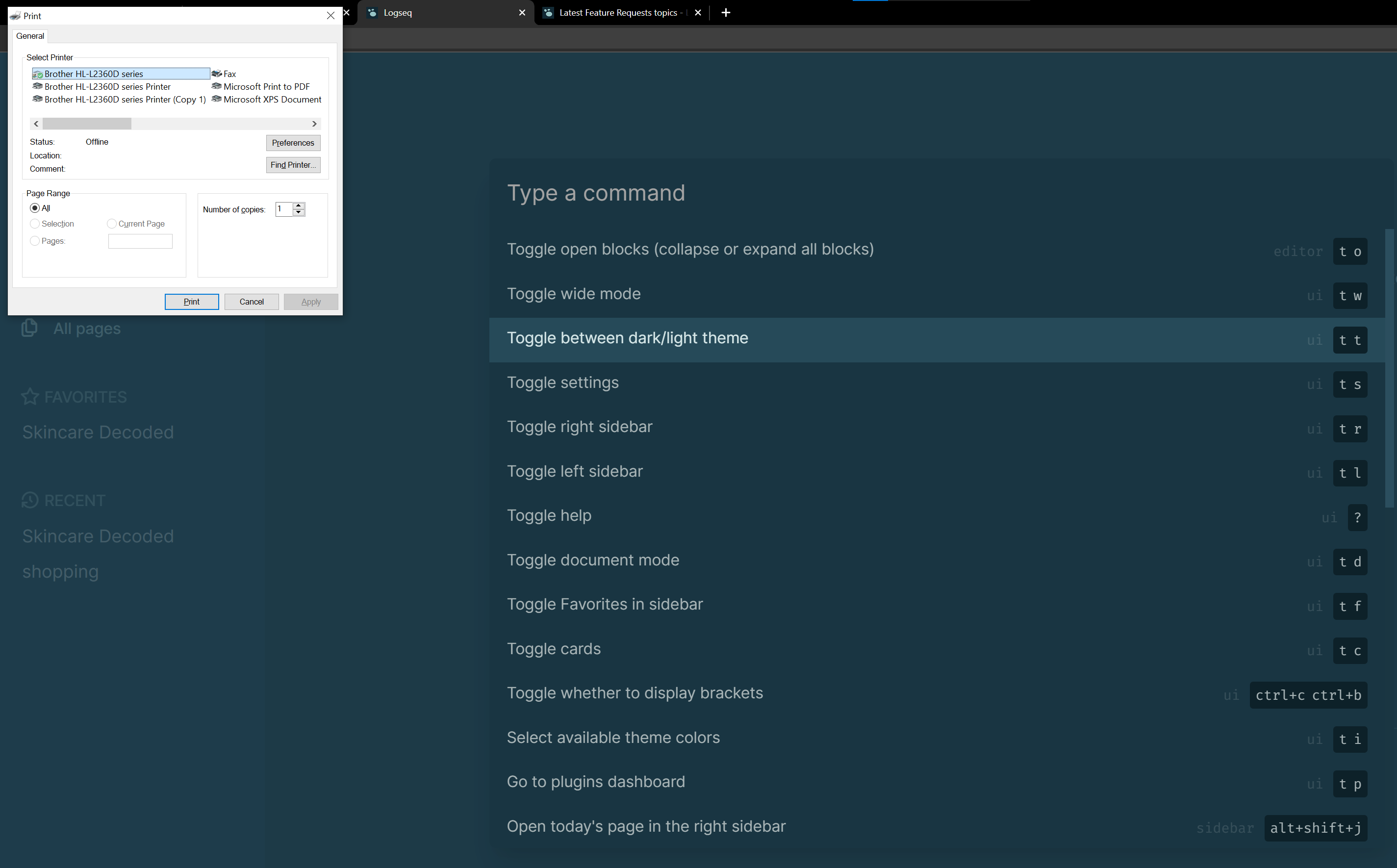 Change Ctrl Shift P To Another Shortcut Archive Logseq