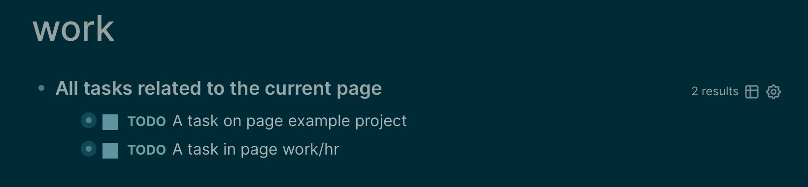 Advanced query to find tasks based on namespaces and properties - Queries - Logseq